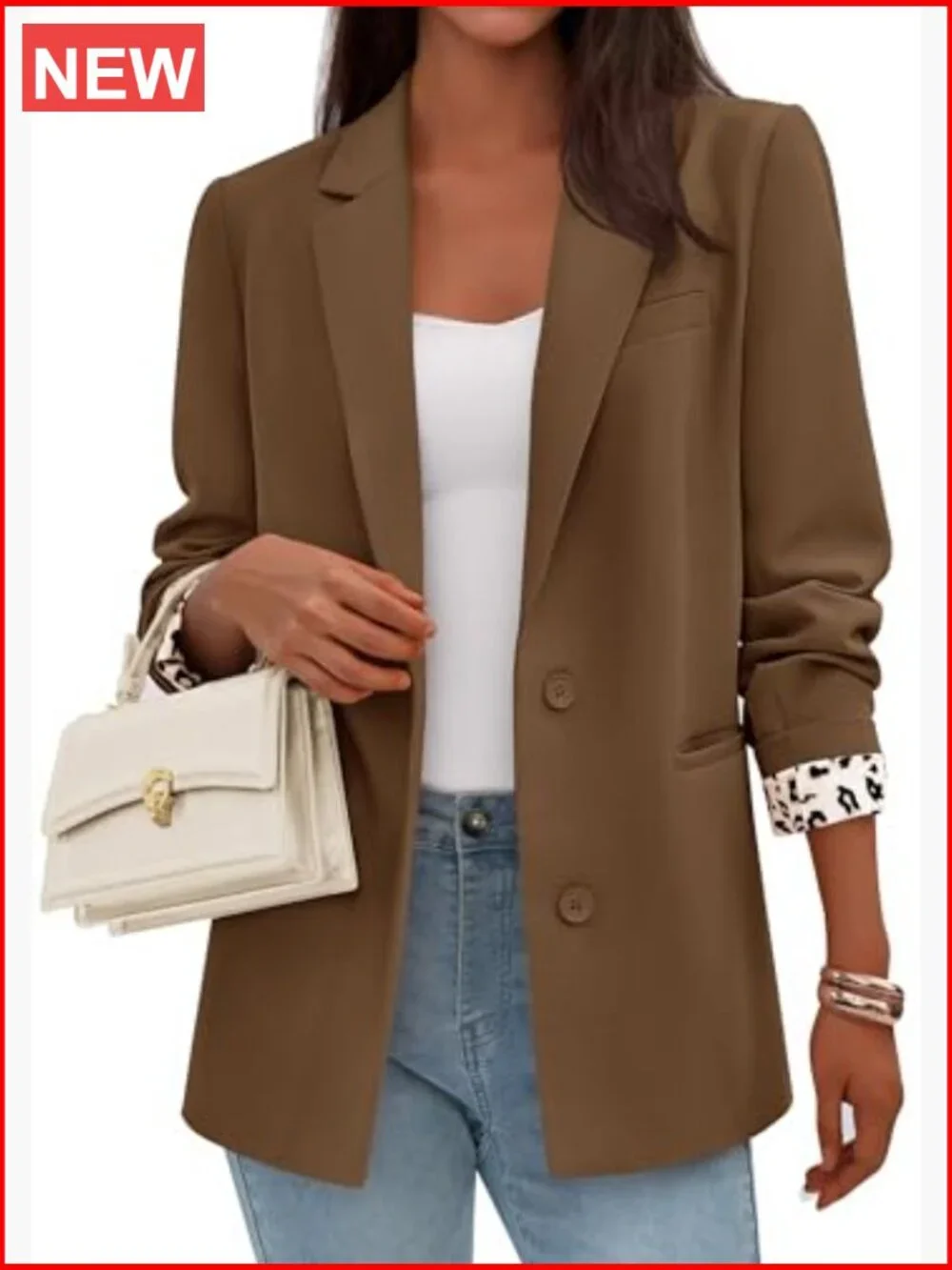 Jackets & Coats | Open Front Blazer Suit Jacket Business Casual Office ...